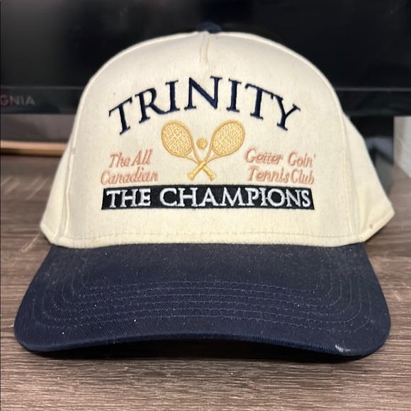 Trinity | Party Supplies | Trinity Cream And Blue Tennis Club Cap ...